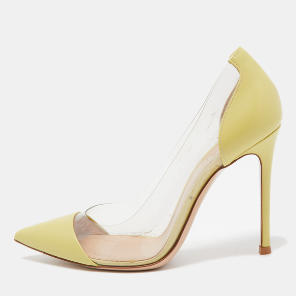 Gianvito Rossi | Shoes | Gianvito Rossi Yellow Leather And Pvc Plexi ...
